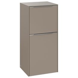Villeroy & Boch Villeroy und Boch Subway 3.0 Seitenschrank C59400VM 40x86x36,2cm, Schanier links/Griff Aluminium gl&auml;nzend, taupe