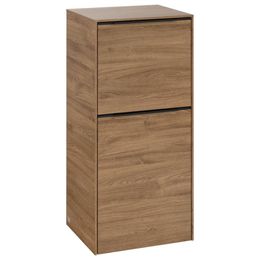 Villeroy & Boch Villeroy und Boch Subway 3.0 Seitenschrank C59501RH 40x86x36,2cm, Schanier rechts/Griff Volcano black, kansas oak