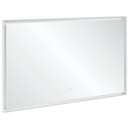 Villeroy & Boch Villeroy und Boch Subway 3.0 Spiegel A4631300 Aluminiumrahmen, 130 x 75 x 4.75 cm, wei&szlig; matt, Sensordimmer, Smarthome f&auml;hig