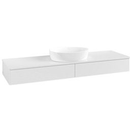 Villeroy & Boch Villeroy und Boch Antao Waschtisch-Unterschrank K14110GF 160x19x50cm, Waschbeckenplattenfarbe Lack, glossy white lacquer