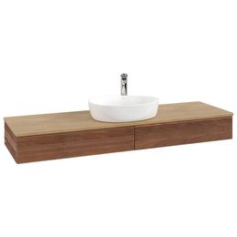 Villeroy & Boch Villeroy & Boch Antao Waschtischunterschrank 1600x190x500mm L14151HM mit Beleuchtung mit Struktur FK/AP: HM/1