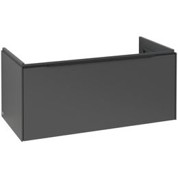 Villeroy & Boch Villeroy und Boch Subway 3.0 Waschtisch-Unterschrank C569L1VR 97,3x42,9x47,8cm, mit LED/Griff Volcano black, graphite