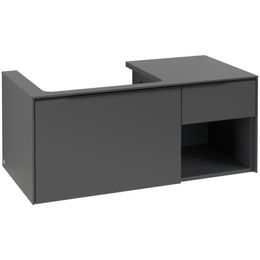 Villeroy & Boch Villeroy und Boch Subway 3.0 Waschtisch-Unterschrank C572L1VR 100,1x42,25x51,6cm, mit LED/Griff Volcano black, graphite