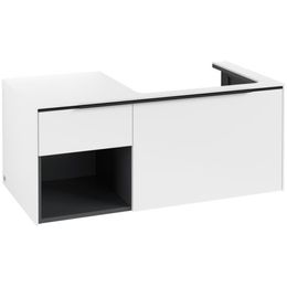 Villeroy & Boch Villeroy und Boch Subway 3.0 Waschtisch-Unterschrank C57101VF 100,1x42,25x51,6cm, ohne LED/Griff Volcano black, pure white