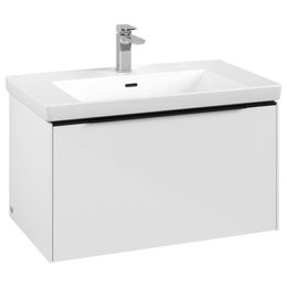 Villeroy & Boch Villeroy und Boch Subway 3.0 Waschtisch-Unterschrank C57301VE 77,2x42,9x47,8cm, ohne LED/Griff Volcano black, brilliant white