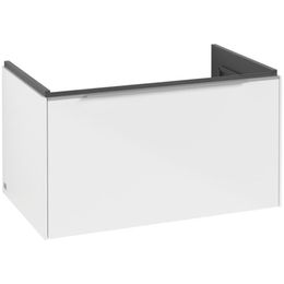 Villeroy & Boch Villeroy und Boch Subway 3.0 Waschtisch-Unterschrank C573L0VE 77,2x42,9x47,8cm, mit LED/Griff Aluminium gl&auml;nzend, brilliant white