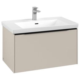 Villeroy & Boch Villeroy und Boch Subway 3.0 Waschtisch-Unterschrank C57301VN 77,2x42,9x47,8cm, ohne LED/Griff Volcano black, cashmere grey