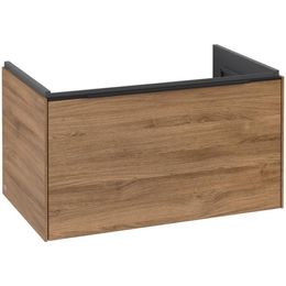 Villeroy & Boch Villeroy und Boch Subway 3.0 Waschtisch-Unterschrank C57301RH 77,2x42,9x47,8cm, ohne LED/Griff Volcano black, kansas oak