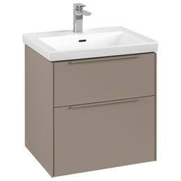 Villeroy & Boch Villeroy und Boch Subway 3.0 Waschtisch-Unterschrank C57802VM 57,2x57,6x47,8cm, ohne LED/Griff monochrom, taupe
