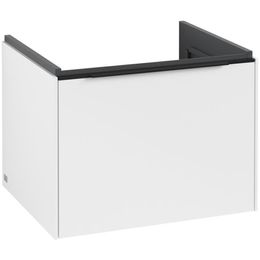 Villeroy & Boch Villeroy und Boch Subway 3.0 Waschtisch-Unterschrank C57701VF 57,2x42,9x47,8cm, ohne LED/Griff Volcano black, pure white