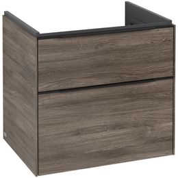 Villeroy & Boch Villeroy und Boch Subway 3.0 Waschtisch-Unterschrank C57601RK 62,2x57,6x47,8cm, ohne LED/Griff Volcano black, stone oak