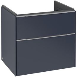Villeroy & Boch Villeroy und Boch Subway 3.0 Waschtisch-Unterschrank C57600VQ 62,2x57,6x47,8cm, ohne LED/Griff Aluminium gl&auml;nzend, marine blue