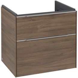 Villeroy & Boch Villeroy und Boch Subway 3.0 Waschtisch-Unterschrank C57600VH 62,2x57,6x47,8cm, ohne LED/Griff Aluminium gl&auml;nzend, arizona oak