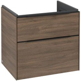 Villeroy & Boch Villeroy und Boch Subway 3.0 Waschtisch-Unterschrank C57601VH 62,2x57,6x47,8cm, ohne LED/Griff Volcano black, arizona oak