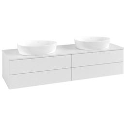 Villeroy & Boch Villeroy und Boch Antao Waschtisch-Unterschrank K28110GF 160x36x50cm, Waschbeckenplattenfarbe Lack, glossy white lacquer