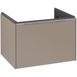 Villeroy & Boch Villeroy und Boch Subway 3.0 Waschtisch-Unterschrank C57500VM 62,2x42,9x47,8cm, ohne LED/Griff Aluminium gl&auml;nzend, taupe