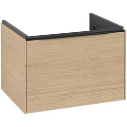 Villeroy & Boch Villeroy und Boch Subway 3.0 Waschtisch-Unterschrank C57501VJ 62,2x42,9x47,8cm, ohne LED/Griff Volcano black, nordic oak