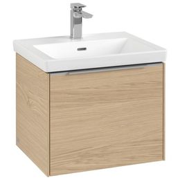 Villeroy & Boch Villeroy und Boch Subway 3.0 Waschtisch-Unterschrank C57900VJ 52,3x42,9x44,75cm, ohne LED/Griff Aluminium gl&auml;nzend, nordic oak