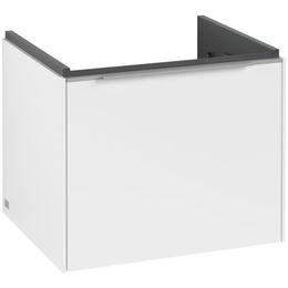 Villeroy & Boch Villeroy und Boch Subway 3.0 Waschtisch-Unterschrank C579L0VF 52,3x42,9x44,75cm, mit LED/Griff Aluminium gl&auml;nzend, pure white
