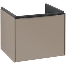 Villeroy & Boch Villeroy und Boch Subway 3.0 Waschtisch-Unterschrank C57901VM 52,3x42,9x44,75cm, ohne LED/Griff Volcano black, taupe