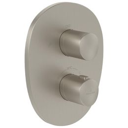 Villeroy & Boch Villeroy und Boch Antao Fertigmontageset TVS11100200064 Unterputz-Thermostat mit Zweiwege-Mengenregulierung, brushed nickel black