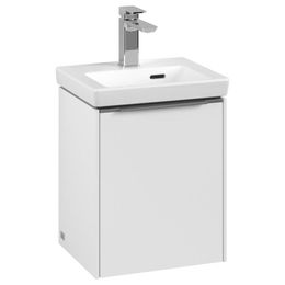 Villeroy & Boch Villeroy und Boch Subway 3.0 Waschtisch-Unterschrank C58400VF 35,1x42,9x30,9cm, Schanier rechts/Griff Aluminium gl&auml;nzend, pure white