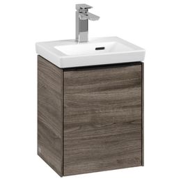 Villeroy & Boch Villeroy und Boch Subway 3.0 Waschtisch-Unterschrank C58401RK 35,1x42,9x30,9cm, Schanier rechts/Griff Volcano black, stone oak