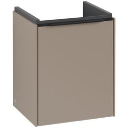 Villeroy & Boch Villeroy und Boch Subway 3.0 Waschtisch-Unterschrank C58301VM 35,1x42,9x30,9cm, Schanier links/Griff Volcano black, taupe