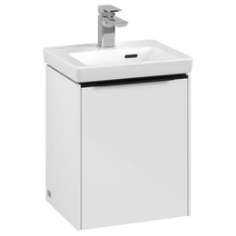 Villeroy & Boch Villeroy und Boch Subway 3.0 Waschtisch-Unterschrank C58301VE 35,1x42,9x30,9cm, Schanier links/Griff Volcano black, brilliant white