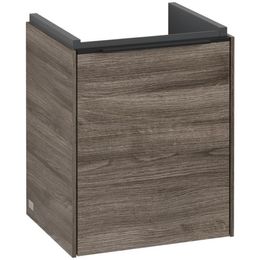 Villeroy & Boch Villeroy und Boch Subway 3.0 Waschtisch-Unterschrank C58301RK 35,1x42,9x30,9cm, Schanier links/Griff Volcano black, stone oak
