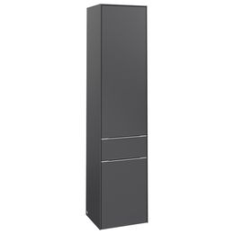 Villeroy & Boch Villeroy und Boch Subway 3.0 Hochschrank C59100VR 40x171x36,2cm, Schanier rechts/Griff Aluminium gl&auml;nzend, graphite