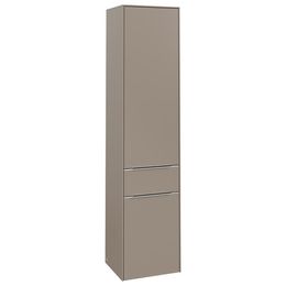 Villeroy & Boch Villeroy und Boch Subway 3.0 Hochschrank C59100VM 40x171x36,2cm, Schanier rechts/Griff Aluminium gl&auml;nzend, taupe