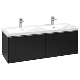 Villeroy & Boch Villeroy und Boch Subway 3.0 Waschtisch-Unterschrank C567L0VL 127,2x42,9x47,8cm, mit LED/Griff Aluminium gl&auml;nzend, volcano black