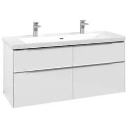 Villeroy & Boch Villeroy und Boch Subway 3.0 Waschtisch-Unterschrank C602L0VE 127,2x57,6x47,8cm, mit LED/Griff Aluminium gl&auml;nzend, brilliant white