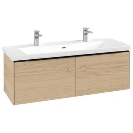 Villeroy & Boch Villeroy und Boch Subway 3.0 Waschtisch-Unterschrank C601L1VJ 127,2x42,9x47,8cm, mit LED/Griff Volcano black, nordic oak