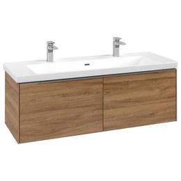 Villeroy & Boch Villeroy und Boch Subway 3.0 Waschtisch-Unterschrank C60100RH 127,2x42,9x47,8cm, ohne LED/Griff Aluminium gl&auml;nzend, kansas oak