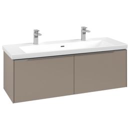 Villeroy & Boch Villeroy und Boch Subway 3.0 Waschtisch-Unterschrank C601L0VM 127,2x42,9x47,8cm, mit LED/Griff Aluminium gl&auml;nzend, taupe