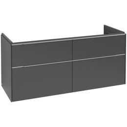 Villeroy & Boch Villeroy und Boch Subway 3.0 Waschtisch-Unterschrank C568L0VR 127,2x56,6x47,8cm, mit LED/Griff Aluminium gl&auml;nzend, graphite