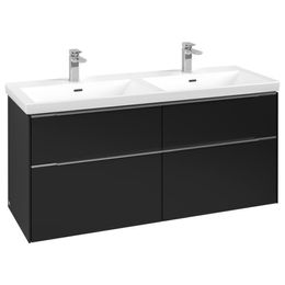 Villeroy & Boch Villeroy und Boch Subway 3.0 Waschtisch-Unterschrank C56800VL 127,2x56,6x47,8cm, ohne LED/Griff Aluminium gl&auml;nzend, volcano black