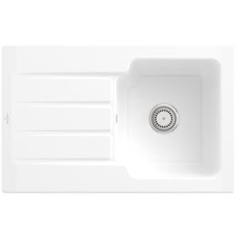Villeroy & Boch Villeroy und Boch Architectura Sp&uuml;le 334001R1 wei&szlig;, Ablaufgarnitur mit Handbet&auml;tigung
