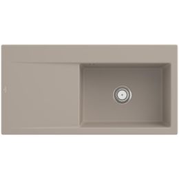 Villeroy & Boch Villeroy und Boch Subway Style 60 Einbausp&uuml;le 336101AM Becken rechts, Ablaufgarnitur mit Handbet&auml;tigung, 1000 x 510 mm, Almond