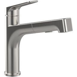 Villeroy & Boch Villeroy und Boch Sp&uuml;ltisch-Einhebelmischer 928200LC schwenkbarer Strahlregler, Edelstahl massiv