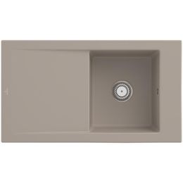 Villeroy & Boch Villeroy und Boch Sp&uuml;le 330701AM mit Ablaufgarnitur und Handbet&auml;tigung, Almond