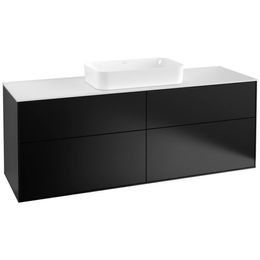Villeroy & Boch Villeroy und Boch Finion Waschtischunterschrank G32100PD 160x60,3cm, Emotion, Abdeckplatte white matt, Black matt lacquer