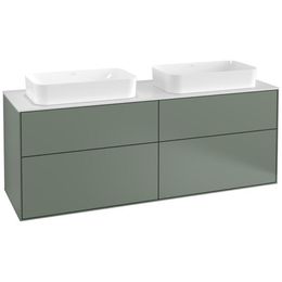 Villeroy & Boch Villeroy und Boch Finion Waschtischunterschrank G31100GM 160x60,3cm, Emotion, Abdeckplatte white matt, Olive Matt Lacquer