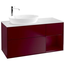 Villeroy & Boch Villeroy und Boch Finion Waschtischunterschrank F931HBHB 120cm, Abdeckplatte white matt, Regale Peony matt lacquer, Peony Matt
