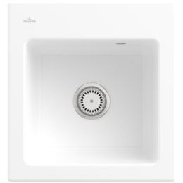 Villeroy & Boch Villeroy & Boch Subway 45 XS Einbausp&uuml;le 678101KG mit Ablaufgarnitur und Handbet&auml;tigung, 475 x 510 mm, Snow White