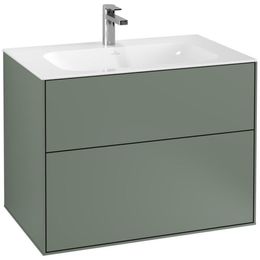 Villeroy & Boch Villeroy und Boch Finion Waschtischunterschrank G01000GM 79,6x59,1x49,8cm, Olive Matt Lacquer, mit Wandbeleuchtung
