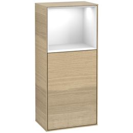 Villeroy & Boch Villeroy und Boch Finion Seitenschrank G500GFPC 41,8x93,6cm, links, Emotion, Regal oben Glossy White, Oak Veneer