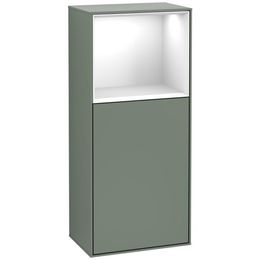 Villeroy & Boch Villeroy und Boch Finion Seitenschrank G500GFGM 41,8x93,6cm, links, Emotion, Regal oben Glossy White, Olive Matt Lacquer